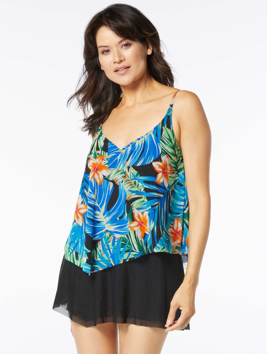 Coco Reef Captivate Bra Sized Underwire Tankini Top - Paradise Garden ...